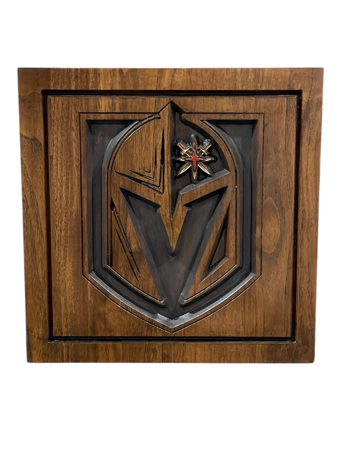 Golden Knight Square Plaque – TrueCraft Woods